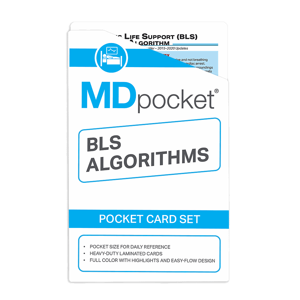 Bls Pocket Reference Card Basic Life Support (DRSBACD / CPR) Nursing